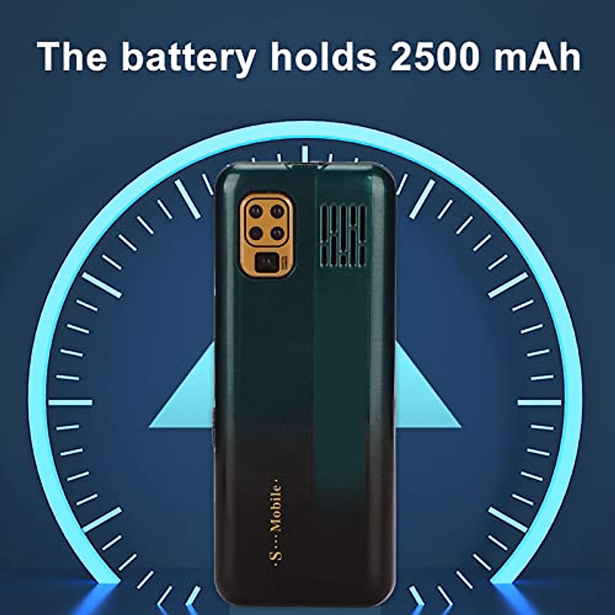 Heayzoki W23 Ultra Thin Mobile Phone for Seniors Kids,2G Unlocked Cell Phone,Supports 3 Card 3 Standby,Large Button Large Keyboard Design,Support MP4, MP3,Bluetooth, Camera,etc((Green US Plug))