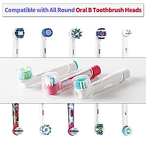 12Pcs Reusable Toothbrush Head Covers Compatible with Oral B Electric Toothbrush Heads for Better Healthy Brushing and Storage in Home and Travel