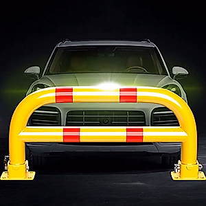 Lockable Folding Parking Barrier,Car Parking Space Post Lock Manual Parking Blocker,Removable Parking Space Lock,Safe and Anti-Collision