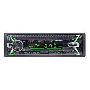 Audiotek AT-249BT Single Din Digital Media Player Stereo Receiver 200W with Bluetooth/USB/FM / MP3 - Built-in Wireless Technology for Hands-Free Talking and Audio Streaming