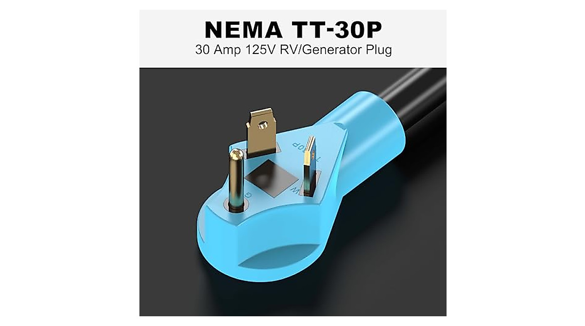 CircleCord NEMA TT-30P to L14-30R Adapter Cord