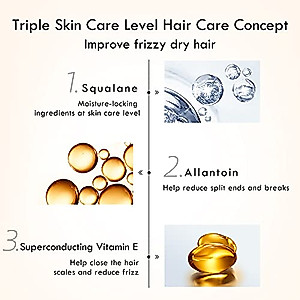 Kimtrue Hair oil for Frizzy Hair, Dry and Damaged hair,Curly hair and perm care,nourishing and Hydrating oils,Adds Shine and Smooths,Truly Non-greasy 2.7fl oz(80ml)