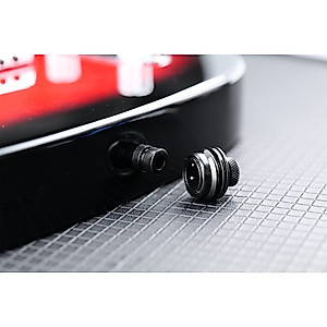 Musiclily Flat Head Guitar Big Strap Locks System Schaller-Style Straplocks Parts for Electric Acoustic Guitar Bass,Black (Pack of 2)