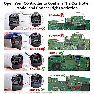 TOMSIN Programmable Remap Back Paddles Kit for PS5 Controller BDM 010 & BDM 020, 4 White Upgrade Back Button Attachment for PS5 Controller(Model 010&020)