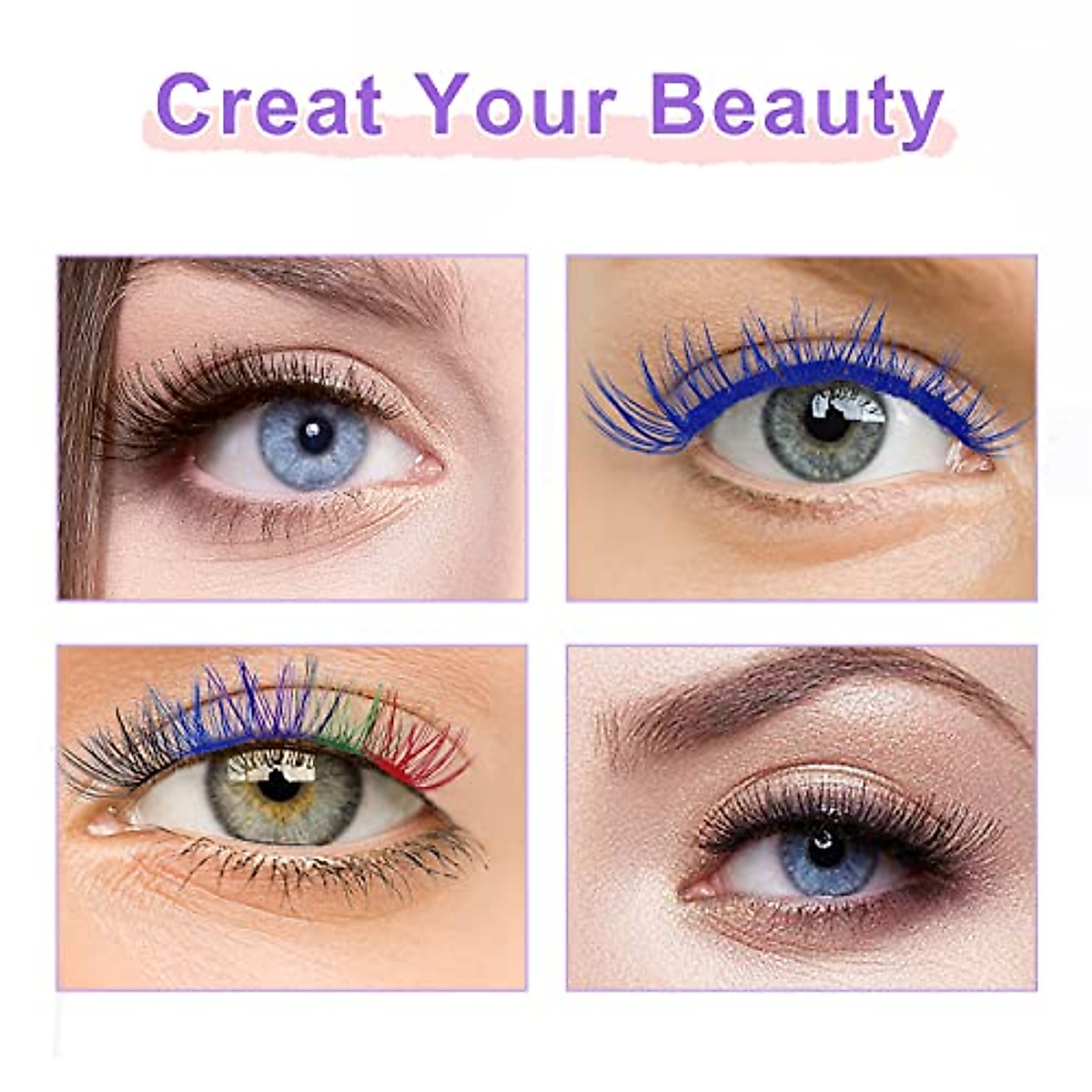 QUEWEL Colored Cluster Lashes Wide Stem Red Individual Lashes C/D Curl Mix8-16mm DIY Eyelash Extension False Eyelashes Natural&Mega Styles Soft for Personal Makeup Use at Home (Mega-BrownC-Mix8-16)