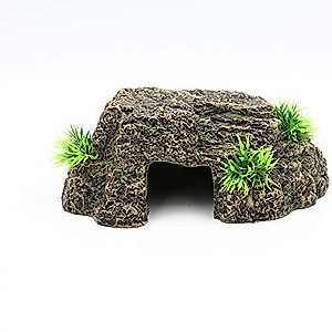 AQUA KT Reptile Cave Hide Natural Hiding Place for Terrarium Amphibian Lizard Snake Bearded Dragon Frog Leopard Terrestrial Gecko Cave