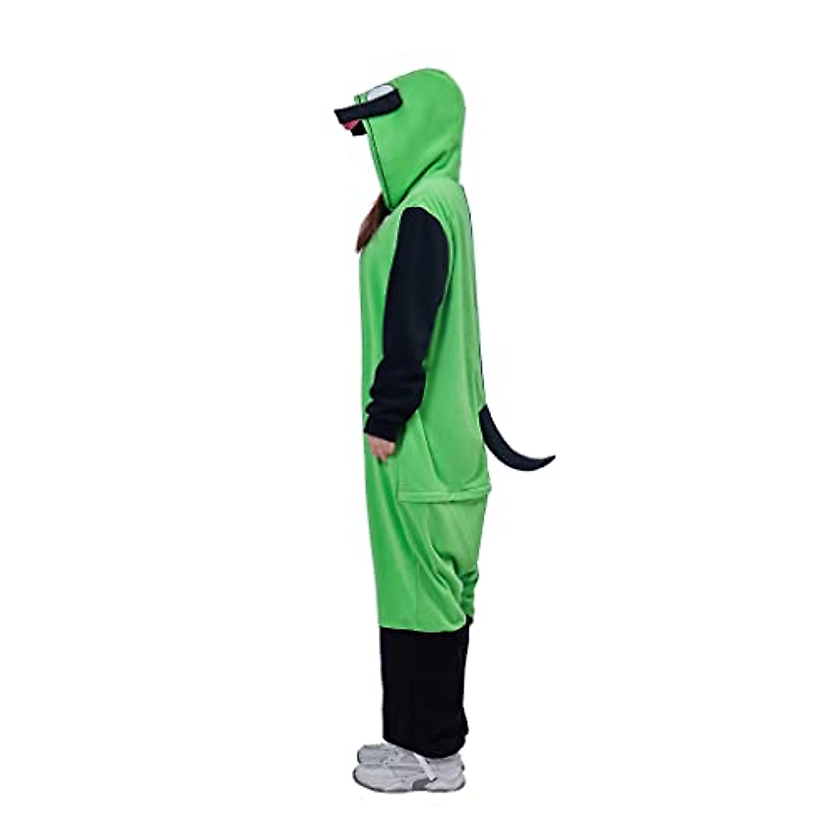 Anime Onesie Adult One Piece Pajamas Homewear Cosplay Costume Animal Sleepwear Hoodie Jumpsuit Outfit for Women Men (XL) Green