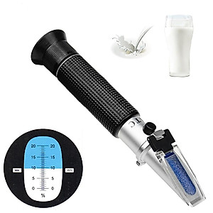 FVRYCA Milk Refractometer with ATC Milk Testing Equipment Easy to Test Milk Scale Range 0-20%