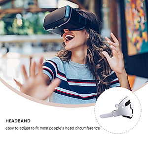 SOLUSTRE Headband vr Gaming Support vr Headset Band vr Cushion Strap Replacement vr Strap vr Glasses Belt vr Stand Non Slip vr Band abs Earphone Belt White