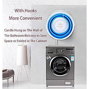 Ultrasonic Folding Bucket Turbo Washing Machine, Automatic Positive and Negative Usb Plug-In Lundry Machine,Portable Mini Lavadoras for Student Dormitories, Living Rooms, Bathrooms, Balconies