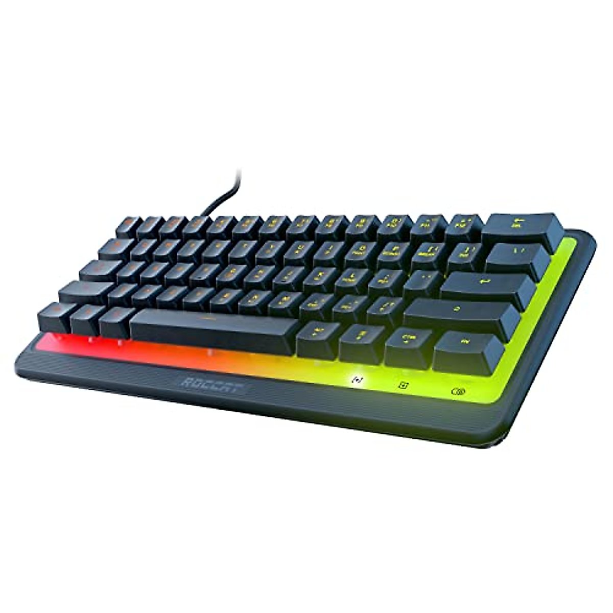 ROCCAT Magma Mini - 60% RGB Gaming Keyboard with 5 Programmable Lighting Zones, Membrane Key switches, Programmable Function Layers, Anti-Ghosting, & Spill Resistance - Black