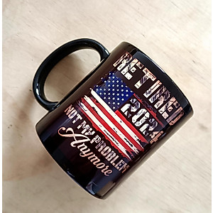 Quimom Retirement Gifts for Men, Retired 2024 Not My Problem Anymore Mug, Funny Farewell Gifts for Coworkers Dad Boss, Unique Retired Mug Gift Ideas,Happy Retirement Gifts 11oz, Gag Office Gifts