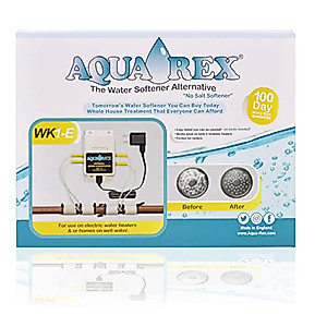 Aqua-Rex Water Softener Alternative Salt Free for Electric Heater, Water softener for Well water, Soft water for Hair & Skin (WK1-E)