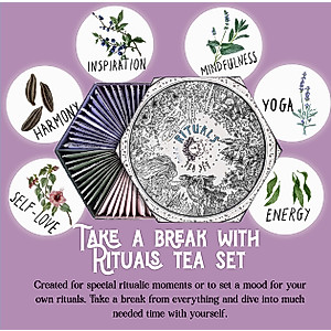ACORUS | Rituals Tea Set | Natural Assorted Tea Hamper Box | Tea Gift Set of 6 Different Teas | Herbal and Fruit Tea Sampler | Tea Variety Pack | 60 Tea Bags
