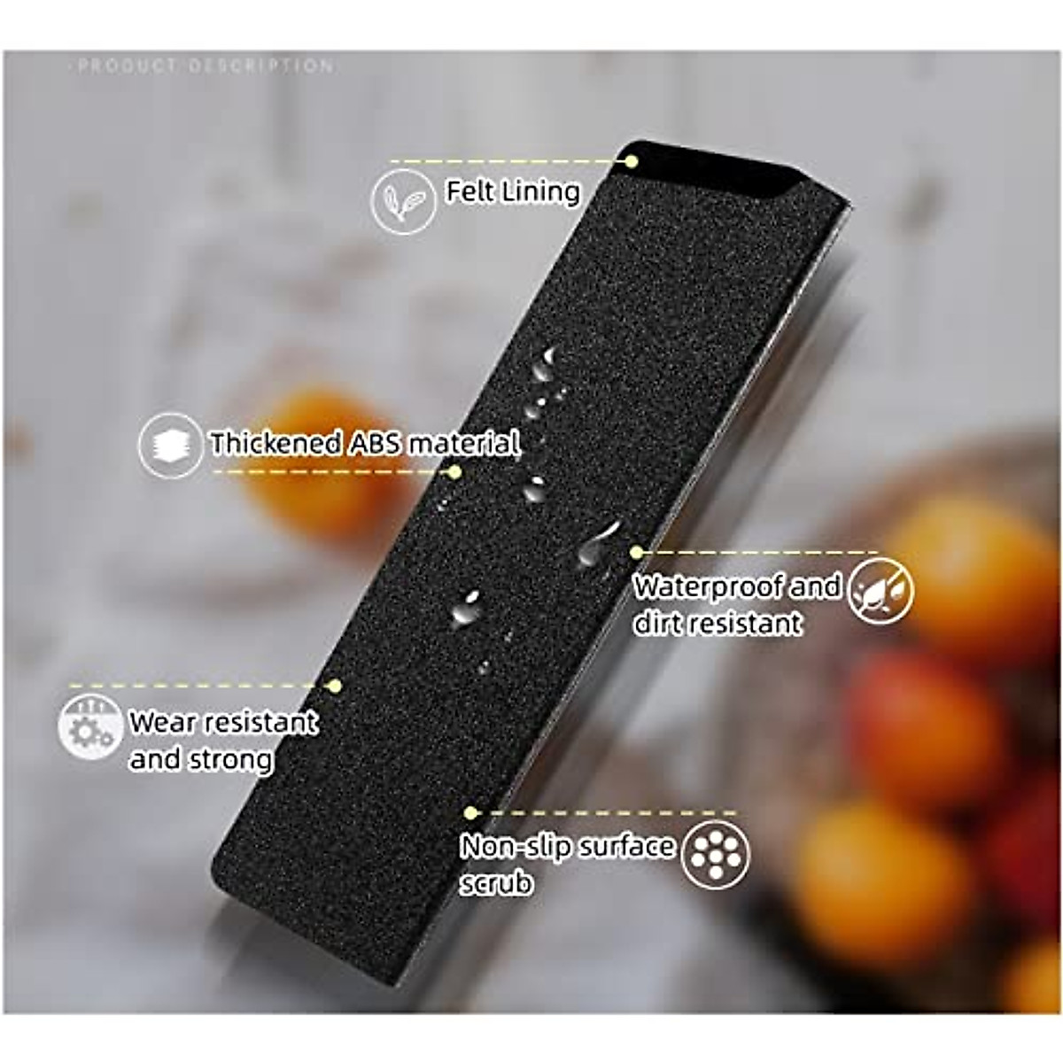 Knife Sheath, Chef Knife Edge Guard, Universal Kitchen Knife Blade Covers, BPA-Free Knife Case, Abrasion Resistant Felt Lined Knife Cover Sleeves Knife Protectors