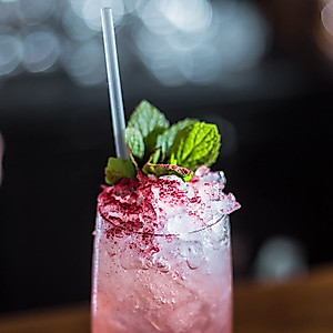 ALINK 500-Pack Clear Plastic Drinking Straws, Individually Wrapped Plastic Disposable Straight Party Straws - 7.75" x 0.23"