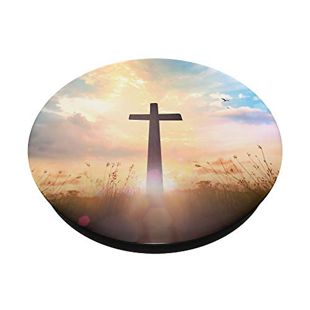 Jesus Christ Cross with Sunshine Heaven Sunburst Ever Pretty PopSockets PopGrip: Swappable Grip for Phones & Tablets