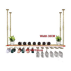 European Style Goblet Wine Rack, Hanging Wine Holder, Creative Bar Counter Wine Glass Wine Storage Shelf, Upside Down Hotel Iron Art High-end Wine Cabinet, Height-Adjustable Wine H