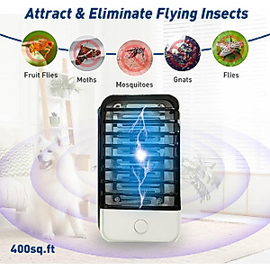 Bug Zapper Indoor Plug in, Mosquito Repellent Electric with Light, Fly Trap Inside Control Gnat Moth Insect for Home Patio House Kitchen Garage Office Backyard (6 Small Packs)