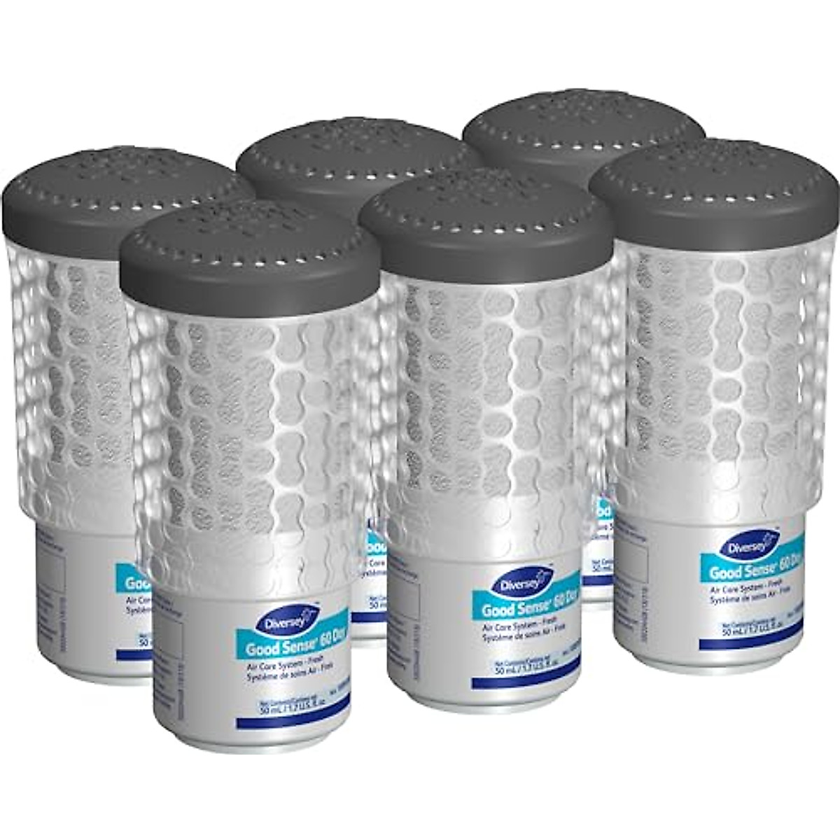 Diversey 100910595 Good Sense 60 Day Air Care System Cartridge, Deodorizer & Freshener for Restrooms, Gyms & High Traffic Public Spaces, Fresh Scent, Refill, 1-Cartridge (Pack of 6)