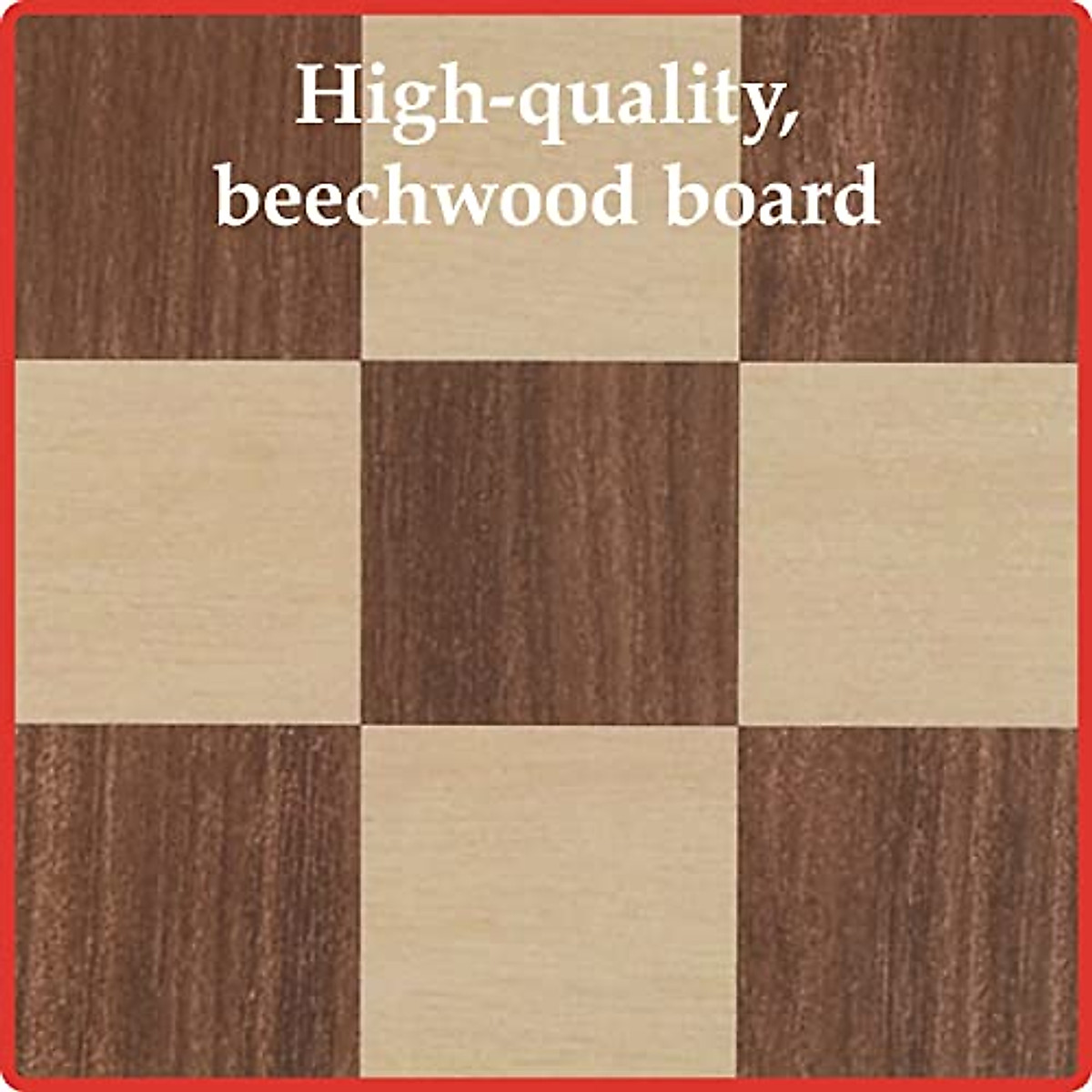 ROO GAMES Magnetic Travel Chess - Play Chess in Planes, Trains and Cars! - Magnetic Chess Board Set for Kids Beechwood Board - Ages 6+