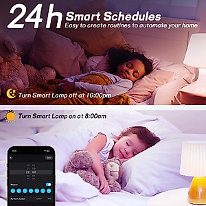 VvLons Smart Light Bulbs with Remote, 16M Colors RGBW Dimmable WiFi Bluetooth Smart Bulbs Led Color Changing Light Bulbs Compatible with Alexa Google Home, A19, E26 9W 800 Lumens Equivalent 60W (2)