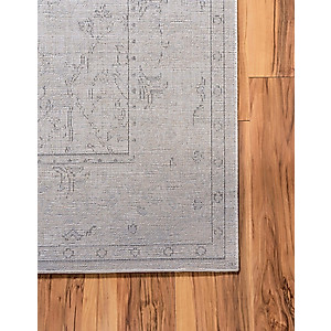 Rugs.com Oregon Collection Rug – 9' x 12' Ivory Low-Pile Rug Perfect for Living Rooms, Large Dining Rooms, Open Floorplans