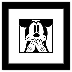 Trends International Gallery Pops Disney Mickey Mouse - Mickey Expressions - Nervous Wall Art Wall Poster, 12" x 12", Black Framed Version