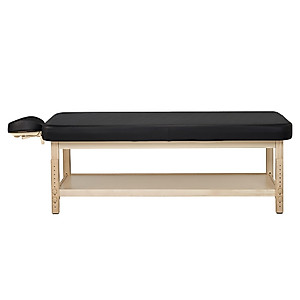 Mt Massage Harvey Comfort Stationary Massage Table Package Spa Salon Beauty Bed Massage Bed Beauty Table Spa Salon Tattoo Physical Therapy Wide Massage Table (Black with Ambient Light)