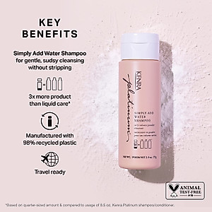 Kenra Platinum Simply Add Water Shampoo | Airy Volume Powder Cleanser | 2 oz.