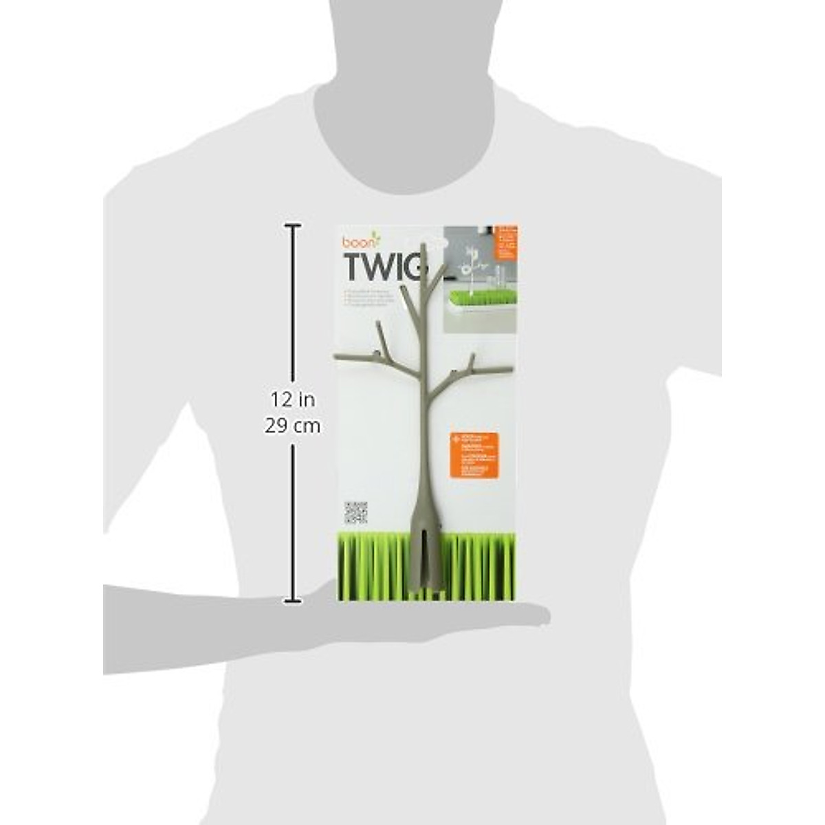 Boon Twig Grass and Lawn Drying Rack Accessory, Warm Gray