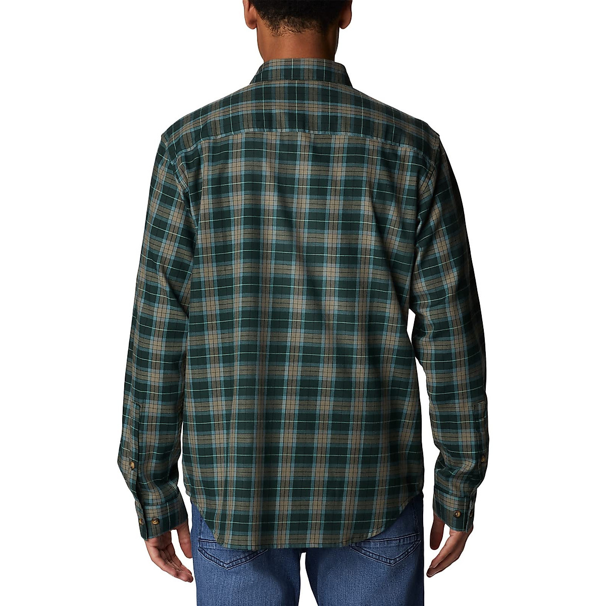 Columbia Men's Vapor Ridge III Long Sleeve Shirt, Spruce Balanced Tartan, X-Large