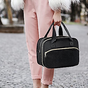 Fasrom Wearable Breast Pump Bag with Cooler Compatible with Elvie and Willow Hands-Free Pumps and Medela Pump in Style, Portable Pump Carrying Case for Working Moms, Black (Bag Only, Patent Design)