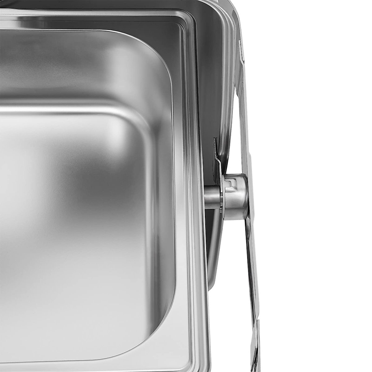 14.26Qt Chafing Dish Buffet Set, Stainless Steel Chafing Server Set with Clear Lid&2 Trays&Handle&Thickened Support Feet, for Food Warmer Parties Buffets
