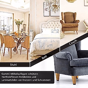 Yelanon Non Slip Furniture Pads -12pcs 4" Furniture Grippers Hardwood Floors, Non Skid for Furniture Legs,Self Adhesive Rubber Feet, Anti Slide Furniture Floors Protectors for Keep Couch Stoppers