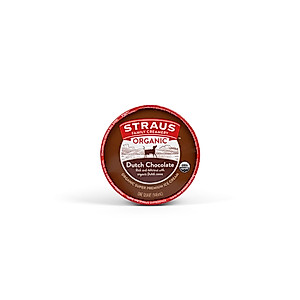 Straus Family Creamery Dutch Chocolate Ice Cream (Quart), Super Premium, Organic, Gluten Free, No Fillers, Gums, Preservatives, or Artificial Flavors, Milk from Regenerative Family Farms and Pasture-Based Herds