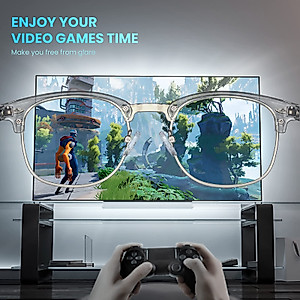 racico Computer Blue Light Blocking Glasses Blue Light Glasses Men Women, Anti Blu-Ray Clear Gaming Glasses Lenses