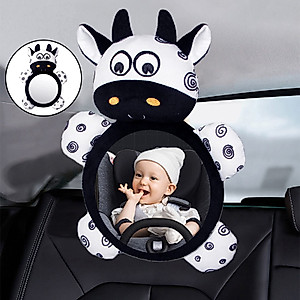 Baby Observation Mirror Back View Mirror Rear Facing Mirror Direction, Cow