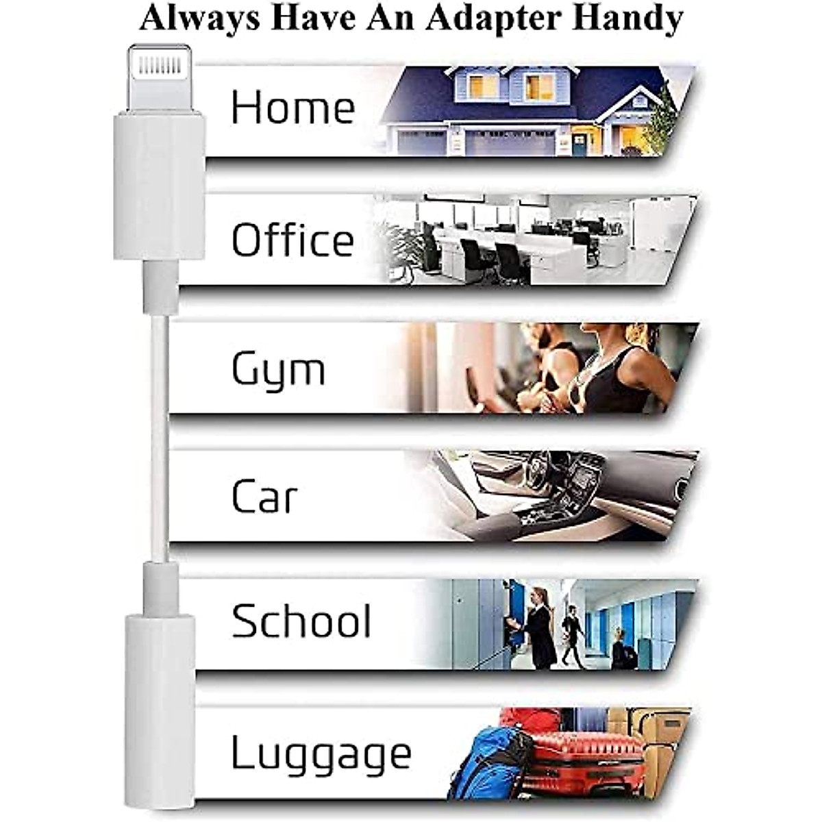 Apple MFi Certified 3 Pack Aprolink Lightning to 3.5 mm Headphone Jack Adapter, iPhone Audio Dongle Cable Earphones Headphones Converter Compatible with iPhone 12 12 Pro 11 11 Pro X XR XS XS Max 8 7