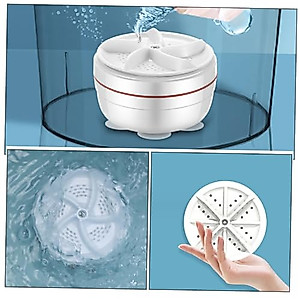 LIFKICH 5pcs Mini Washing Machine Mini Lavadora Travel Washer Mini Portable Washer Bucket Washing Machine Mini Dishwasher for Sink Mini Washer Portable Clothes Washer White Plastic