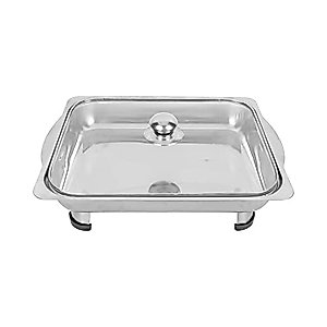 Bothyi Buffet Dish Tray Chafing Dish Easy to Clean Buffet Server with Lid Serving Tray Stainless Steel Chafer for Entertaining Parties Birthday, arc