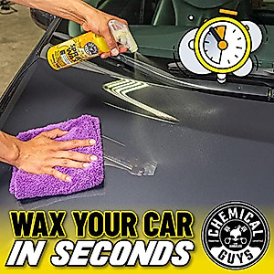 Chemical Guys Quickie Detail Bundle - Total Interior Cleaner & Protectant, Blazin' Banana Spray Wax and Tire Kicker Tire Shine (3 16 oz Bottles)