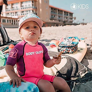 Body Glove Pro 3 Kids Wetsuit 2mm Children's Shorty Wetsuit Fits 30-40 LBS, Back-Zip Short Sleeve Springsuit for Diving Swimming Surfing Water Sports