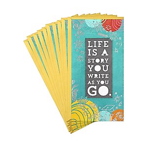 Hallmark Graduation Card Money Holders or Gift Card Holders, Life is a Story (10 Cards with Envelopes)