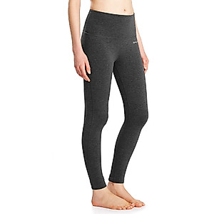 BALEAF Leggings for Women with Pockets Tummy Control Compression Workout Athletic Running High Waisted Yoga Pants Charcoal M
