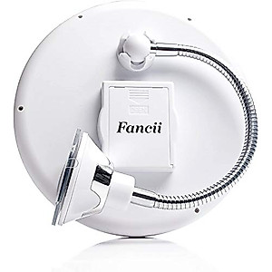 Fancii Chrome Gooseneck Attachment with Locking Suction Cup, For Luna, Mira and Maya LED Mirror Series (Mirror Not Included)