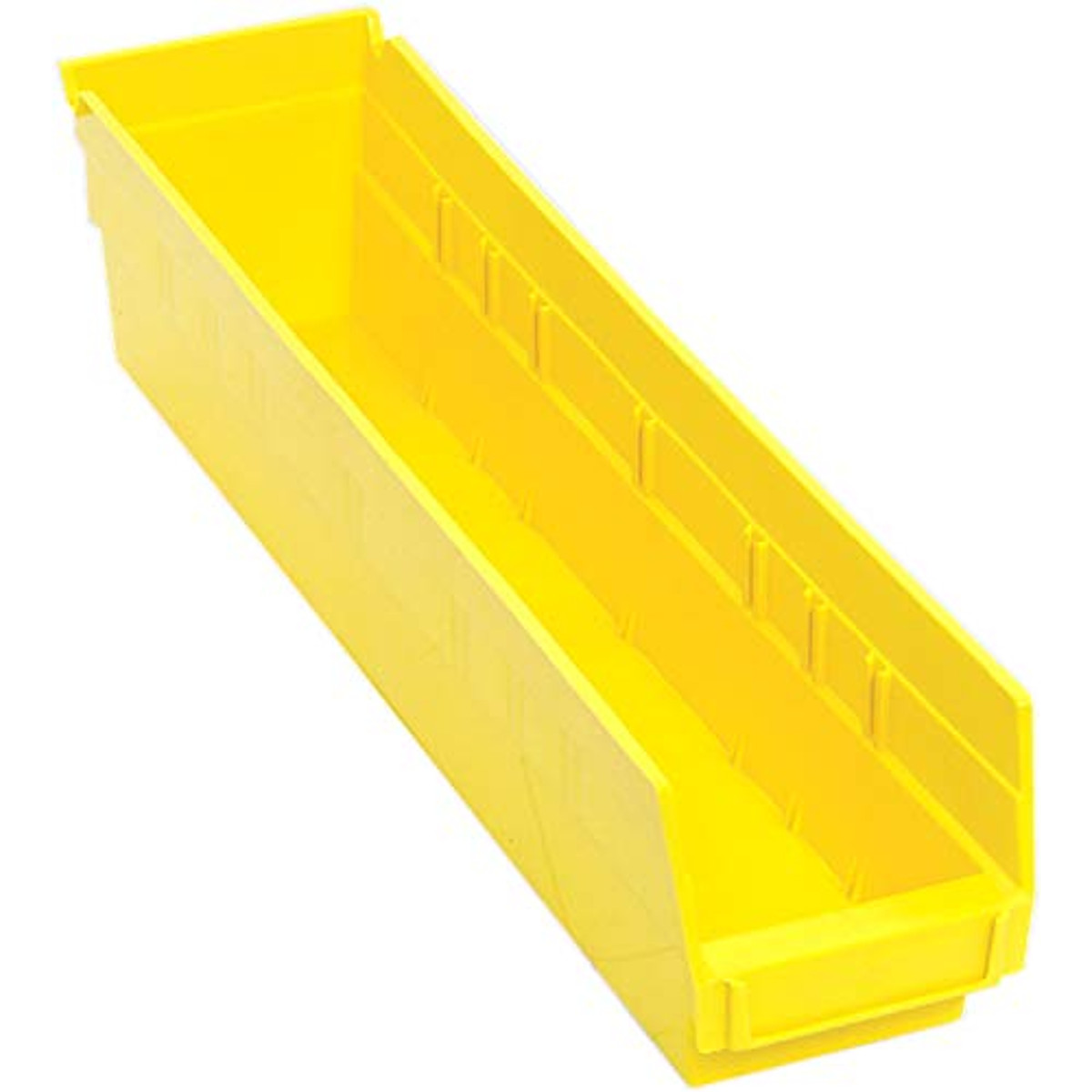 QUANTUM STORAGE SYSTEMS K-QSB103YL-10 10-Pack Plastic Shelf Bin Storage Containers, 17-7/8" x 4-1/8" x 4", Yellow