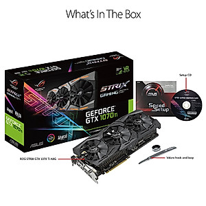 ASUS ROG Strix GeForce® GTX 1070 Ti 8GB GDDR5 Advanced Edition VR Ready DP HDMI DVI Gaming Graphics Card (ROG-STRIX-GTX1070TI-A8G-GAMING)