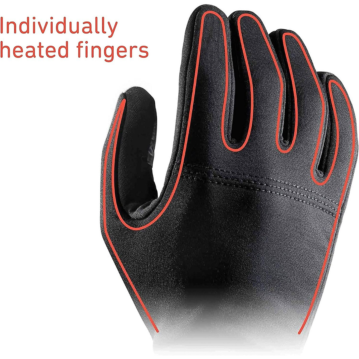 ewool Unisex Heated Glove Liners, Made for Extreme Cold, Touchscreen Compatible, for Winter Sports, Ski, Rechargeable Battery (Large)