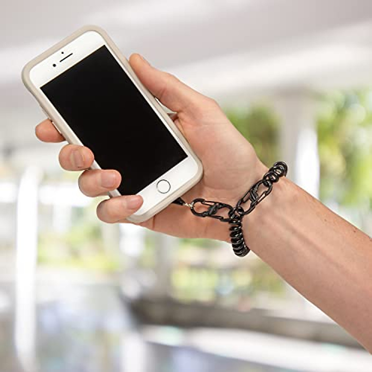 Nite Ize Hitch Plus Tether - Phone Case Anchor and Tether for Drop Protection - Black (HPAT-01-R7)
